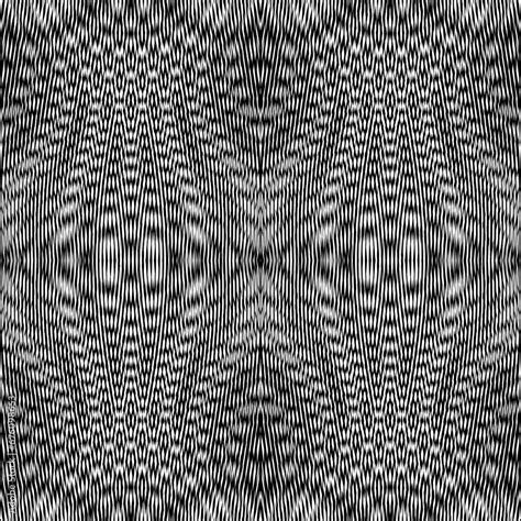 Vector Geometric Psychedelic Mesh Background With Optical Illusion Wavy Lines And Grid Moire