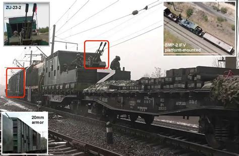 Second Russian Armored Train Deployed In Ukraine With Bmp 2 Ifv Loaded