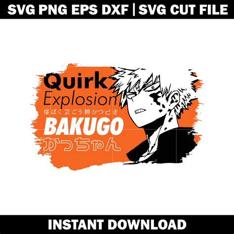 Katsuki Bakugou Svg Quirk Explosion Svg Anime Svg Logo Sh Inspire