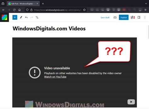 Youtube Playback On Other Websites Has Been Disabled By The Video Owner