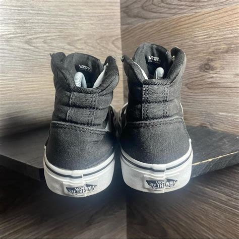 Vans Ward Hi Black White Womens 7 In Good Condition Depop