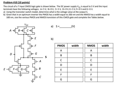 Solved Problem Points The Circuit Of A Input CMOS Chegg Com