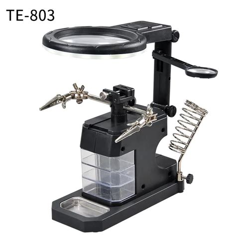 돋보기 도구 테이블 휴대폰 마더 보드 디지털 장비 유지 보수 및 수리 보조 클립 Led 티몬