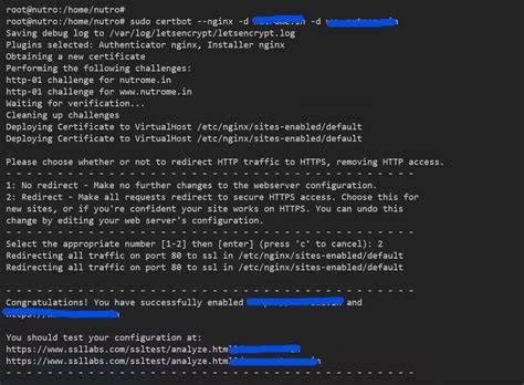 how to configure free ssl certificate on nginx using certbot dev community