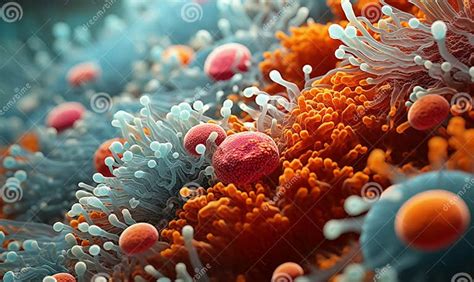 Abstract Science Microscopic World Concept Artwork Stock Illustration