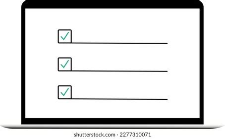 Illustration Computer Check Marks On Transparent Stock Vector Royalty Free