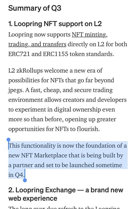[loopring] gamestop partnership and q4 nft marketplace release all but