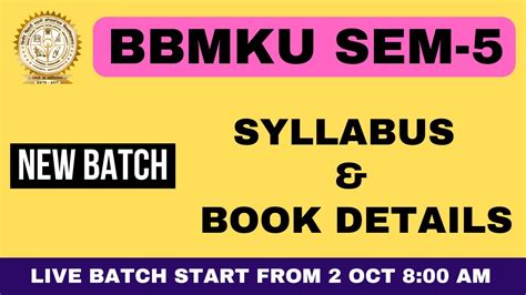 Bbmku Sem 5 Mathematics Live Batch Bsc Mathematics Live Batch Youtube