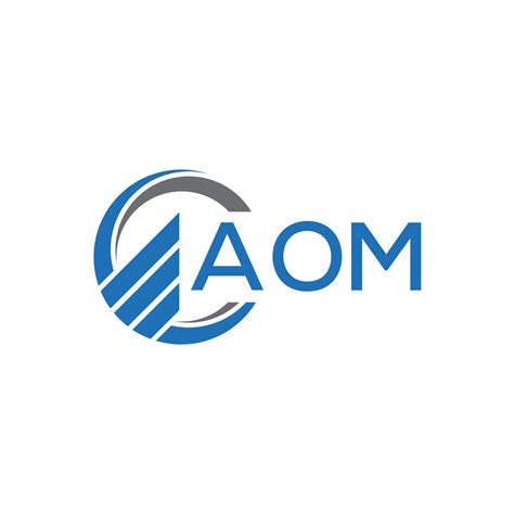 Aom Plano Contabilidad Logo Diseño En Blanco Antecedentes Aom Creativo Iniciales Crecimiento
