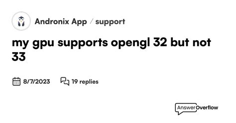 my gpu supports opengl 3 2 but not 3 3 andronix app