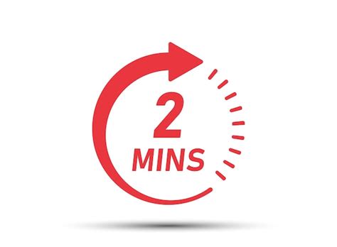 Premium Vector 2 Minute On Stopwatch Icon In Flat Style Clock Face