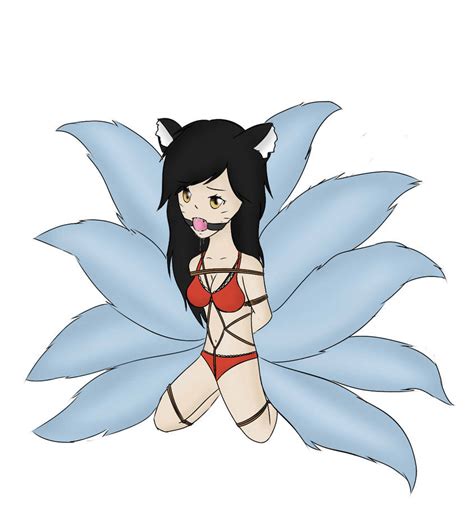Ahri Ball Gag Drool By Elqro On Deviantart