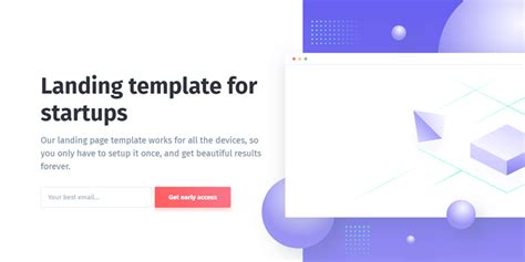 4 landing page templates for startups html css bypeople