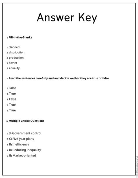 What Is A Command Economy Reading Comprehension Passages And Questions Worksheet