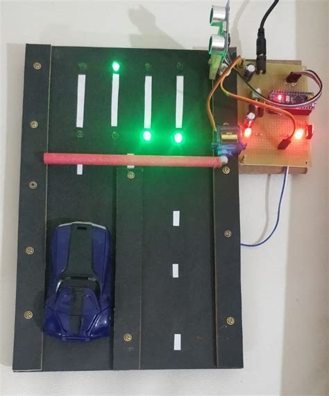 vigyanics automated smart zebra crossing project with barrier gate and
