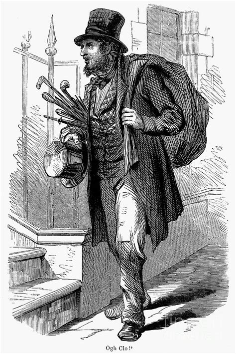 Victorian Gentleman With Umbrellas Historical Illustration 3558183