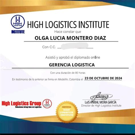 Con Mucha Emoción Comparto La Culminación Del Diplomado Gerencia Logistica Dónde Sigo Avanzando