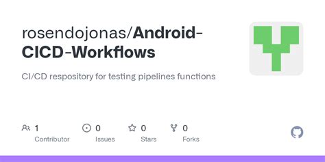 GitHub Rosendojonas Android CICD Workflows CI CD Respository For Testing Pipelines Functions