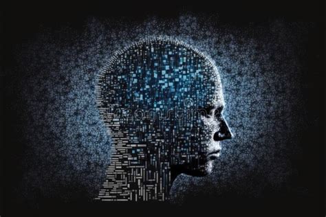 Genius Human Head With Ai Brain Artificial Intelligence Virtual