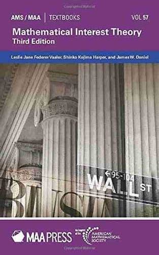 Mathematical Interest Theory Amsmaa Textbooks 57 9781470443931 Vaaler Leslie