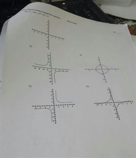 Solved The Rotated System To Graph The Equation X 2 Chegg Com