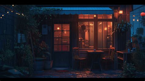 Lofi Cafe Evening Ambience Hd Wallpaper By Robokoboto 2912x1632