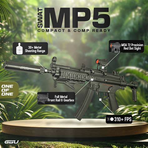 Swat Mp5 Tactical Comp Gbu Custom Gel Blaster Metal Gel Ball
