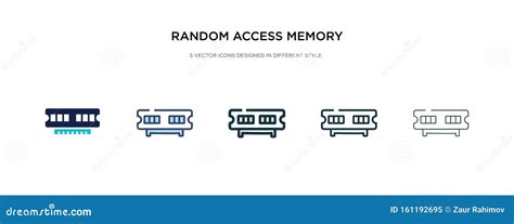 Random Access Memory Chip Icon In Different Style Vector Illustration Two Colored And Black