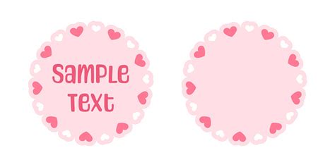 하트가 있는 원형 가리비 프레임 파스텔 귀여운 발렌타인 테두리 가리비에 대한 스톡 벡터 아트 및 기타 이미지 가리비 가장자리 개체 그룹 Istock