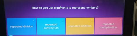 Solved How Do You Use Exponents To Represent Numbers 2 Repeated