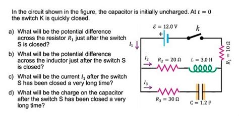 Solved In The Circuit Shown In The Figure The Capacitor Is Chegg