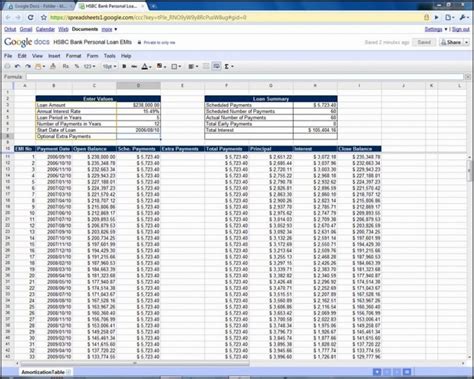Amortization Calculator Spreadsheet Throughout Excel Amortization