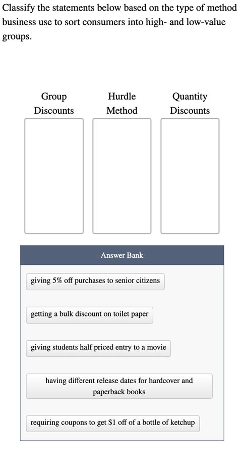 Solved Classify the statements below based on the type of | Chegg.com