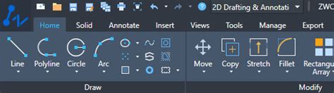 How To Customize The Tools And Commands In Zwcad Ribbon Menu