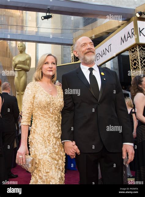 Michelle Schumacher And Jk Simmons Arrive At The 88th Oscars® At The