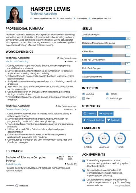 10 Technical Associate Resume Samples And Templates For 2025