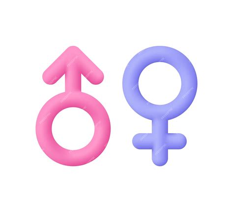 Premium Vector Female And Male Gender Symbol 3d Vector Icon Cartoon