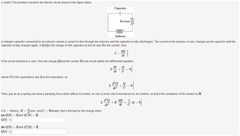 Solved This Problem Concerns The Electric Circuit Shown In