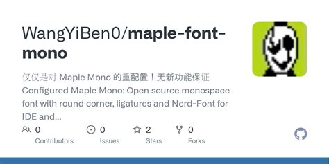 Maple Font Monoconfigjson At Variable · Wangyiben0maple Font Mono