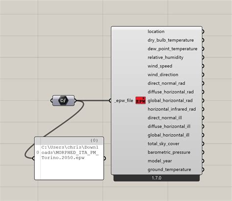 Custom Epw File Import In Ladybug Grasshopper From Pc Folder Ladybug