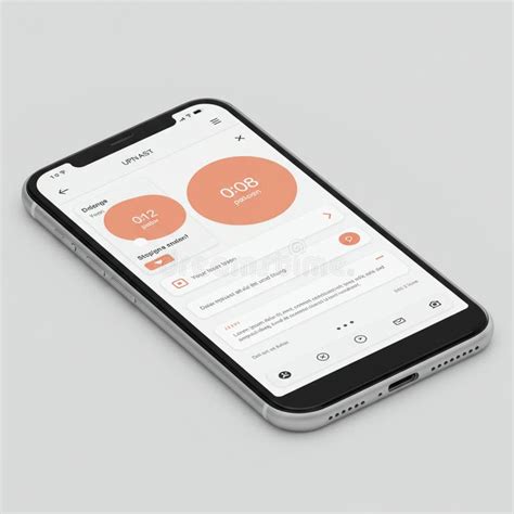 Smartphone Displaying A Minimalist App Interface With A Monochromatic