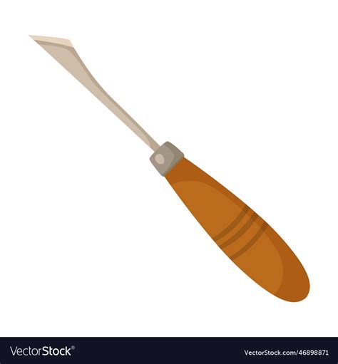Chisel For Woodworking Construction Instrument Vector Image