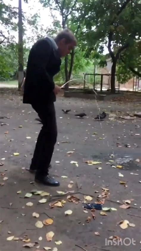 Drunk Russian Men Pissing Outside