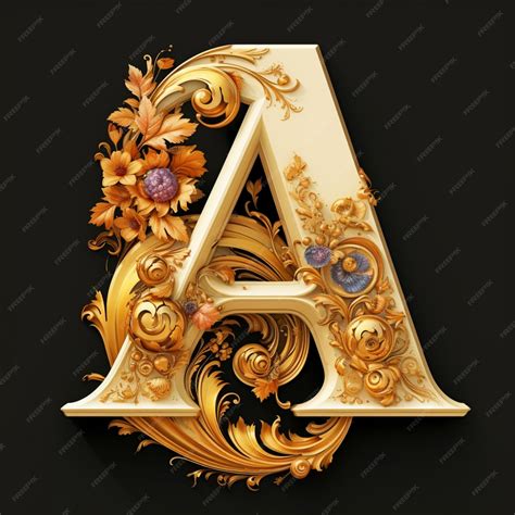 Premium Photo Logo Of A Classical Letter A In Black And Gold With