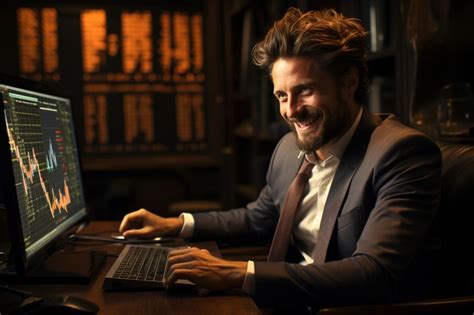 A Man Analyzing Stock Market Trading Graphs Chart On Computer Screen 24 Photo 16362