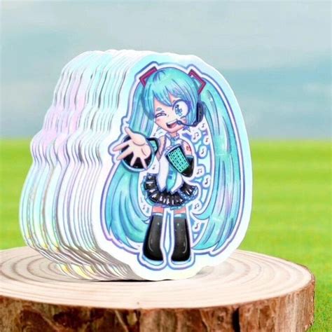 Hatsune Miku Holographic Vinyl Sticker Uk Free Shipping Etsy
