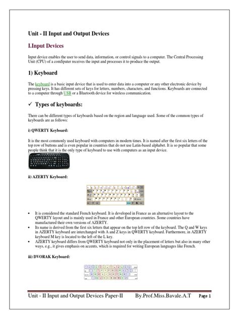 unit ii input and output devices pdf games and activities computers