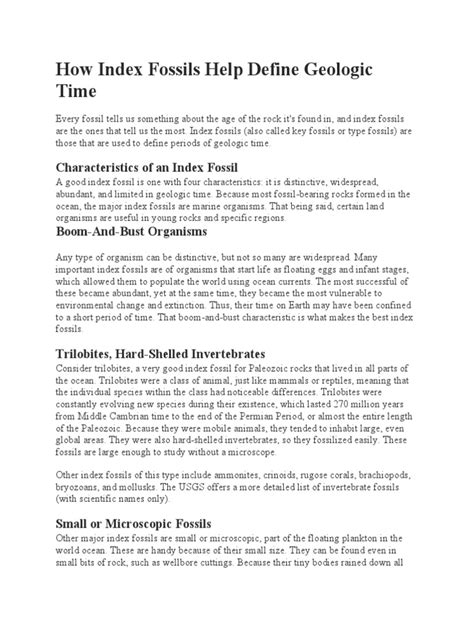 how index fossils help define geologic time pdf fossil geologic