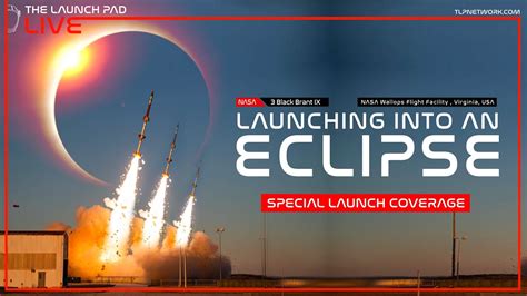 replay nasa 3 rocket eclipse launch youtube