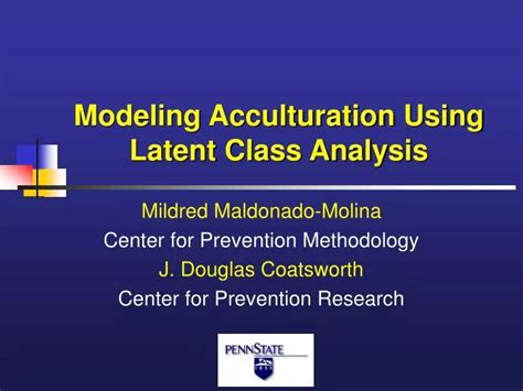 ppt modeling acculturation using latent class analysis powerpoint